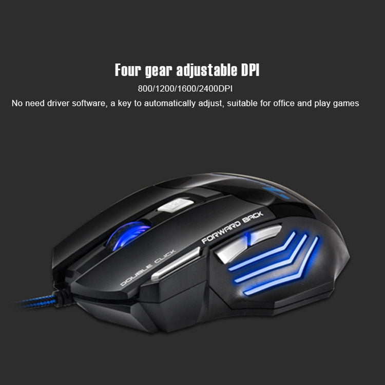 IMICE X7 2400 DPI 7-Key Wired Gaming Mouse with Colorful Breathing Lig ...